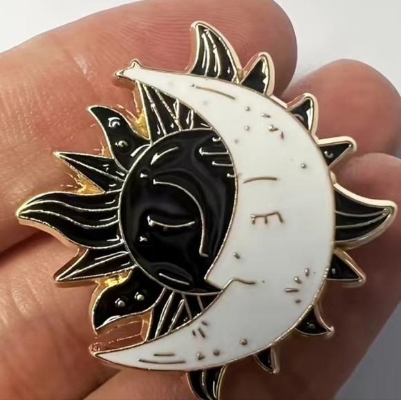 Source Unknown | Jewelry | Sun And Moon Pin | Poshmark
